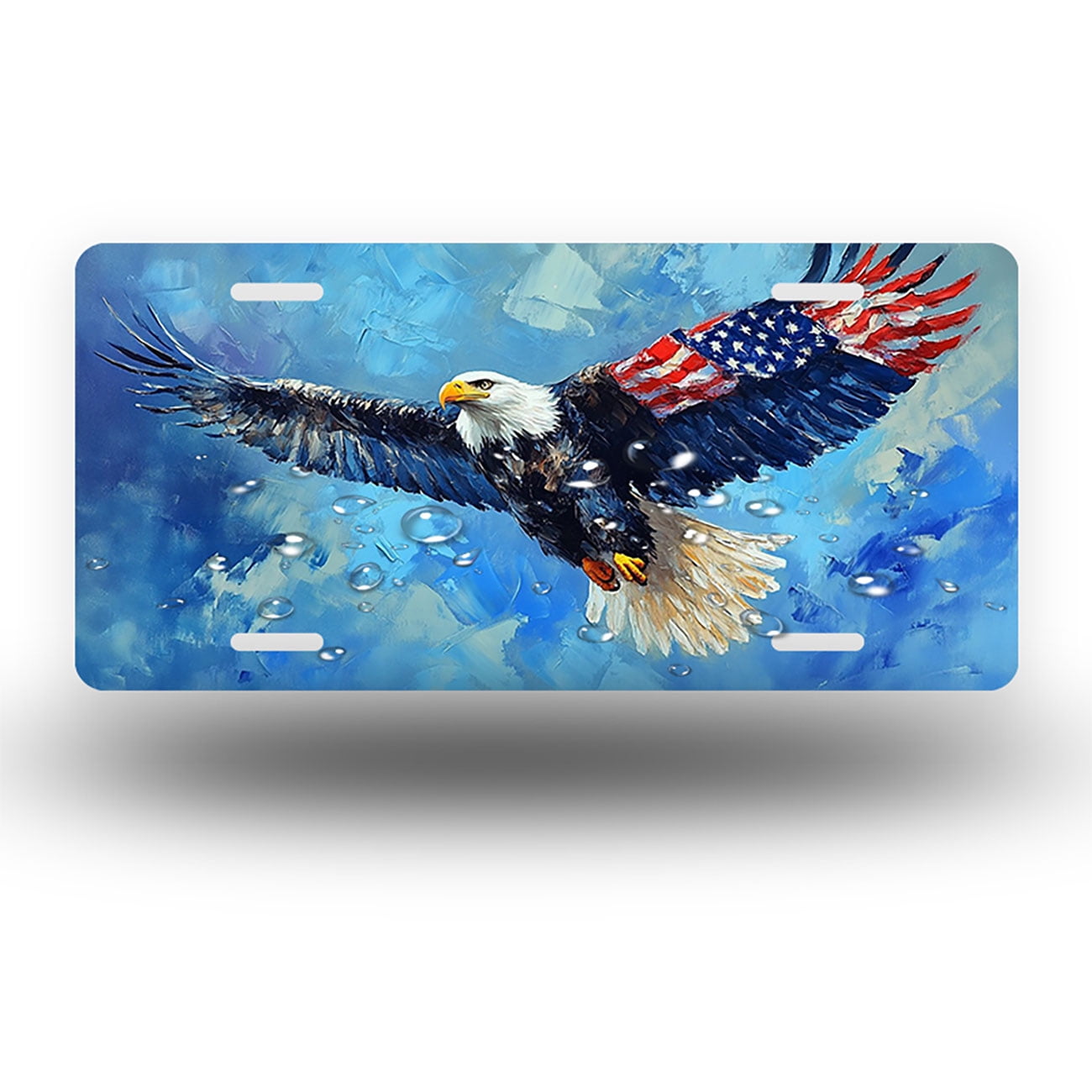 Brush stroke Eagle Front License Plate, Metal License Plate, Funny ...