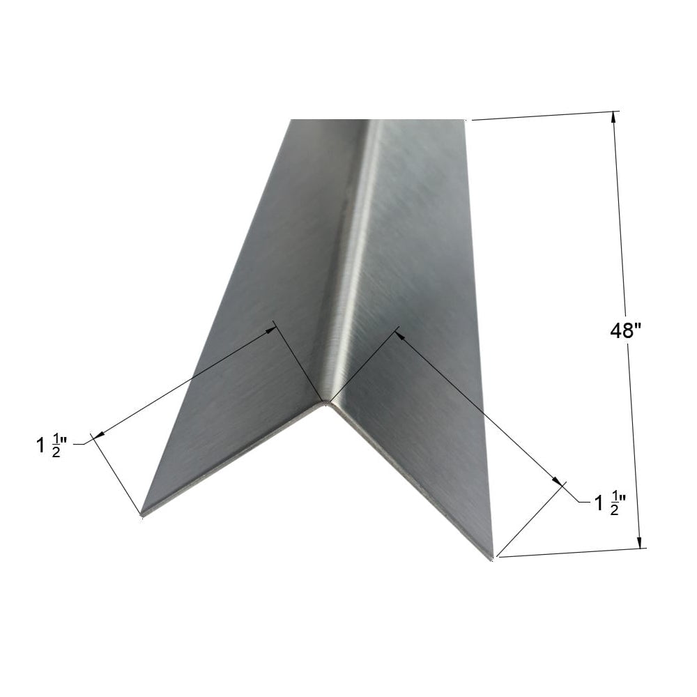 Brushed 304 Stainless Steel Corner Guards, 20ga, 48in Long - Walmart.com