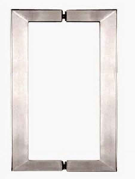 Brushed 8" x 8" SQ Series Square Tubing Back-to-Back Pull Handle ...