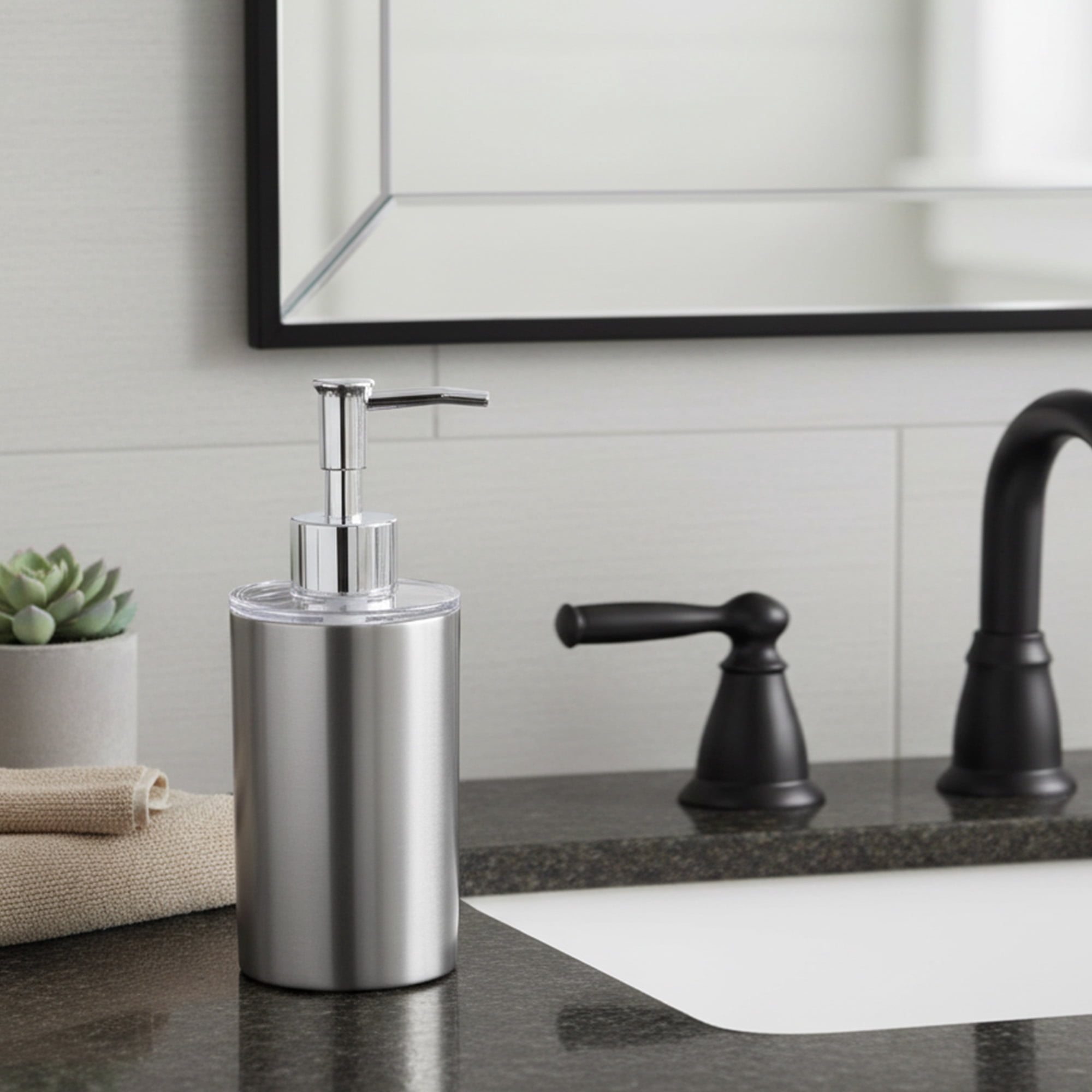 Evideco French home goods Noumea ABS plastic with a brushed aluminum ...