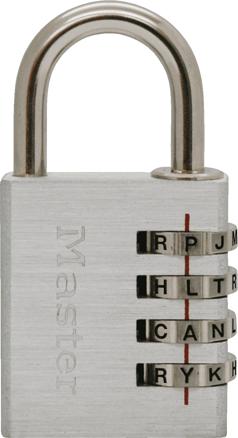 Brushed Aluminum Combination Padlock - Pack of 2 — Home & Garage ...