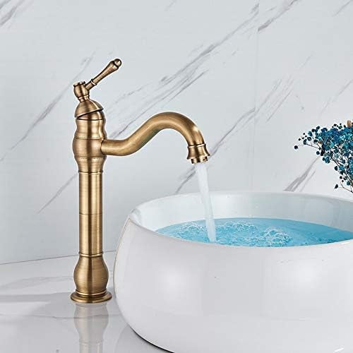 Brushed Bathroom Sink Faucet Single Handle Swivel Spout Basin Mixer Tap ...
