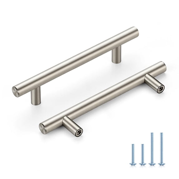 Brushed Brass Cabinet Handles 3 Inch Hole Spacing, Stainless Steel ...