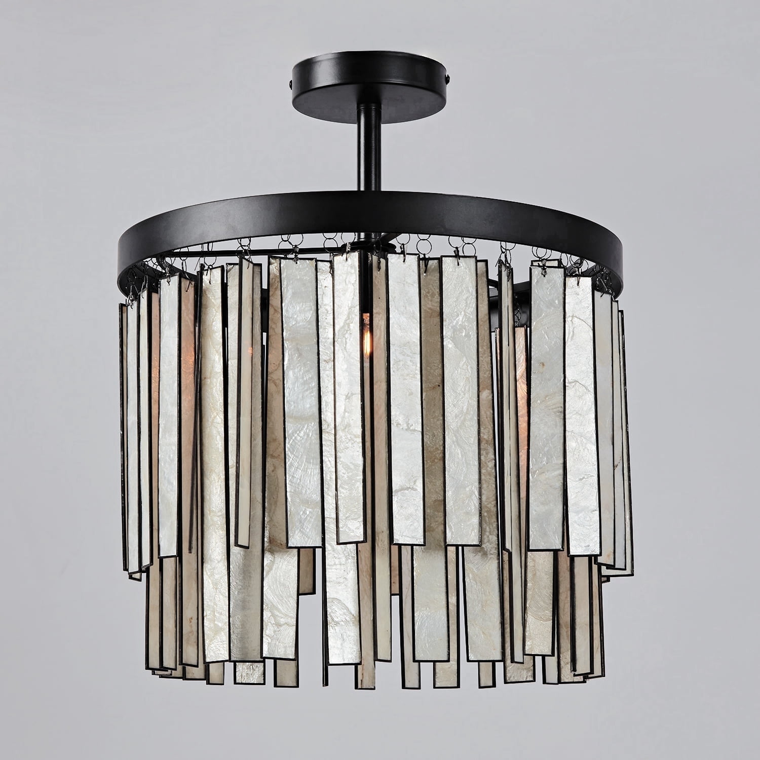 Coastal 15-Inch Brushed Brass Finish Flush Mount Ceiling Light with ...