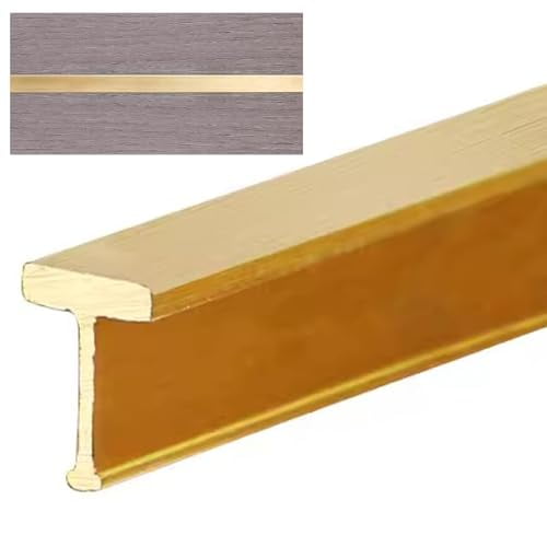 Brushed Brass Floor Transition Strip Tile to Wood, T Molding Seam ...