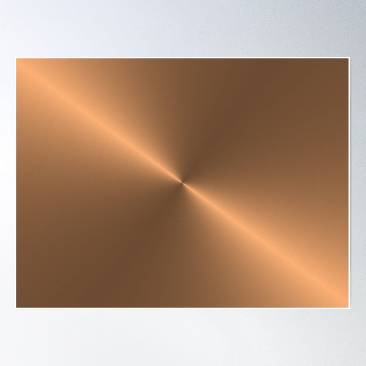 Brushed Copper Illustration Poster Wall Art, Modern Wall Decor For ...