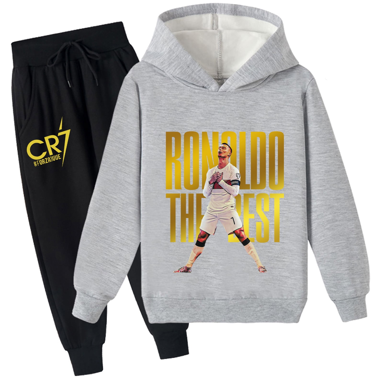 Brushed Cotton Set Cristiano Ronaldo Fleece Pants & Hoodie works for ...