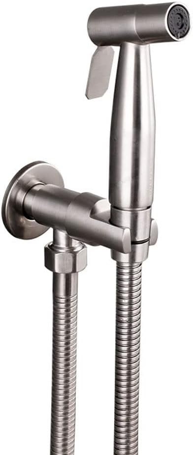 Brushed Douche Kit Hand HeldSprayer Stainless Steel Toilet Faucet Valve ...