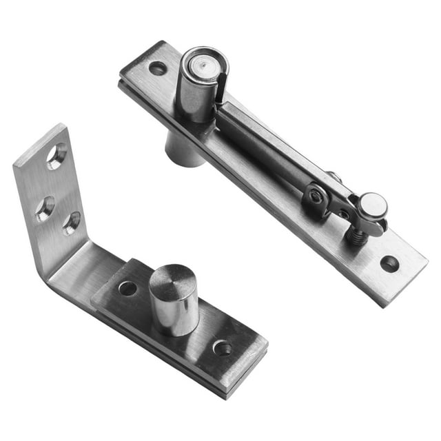 Brushed Finish Door Pivot Hinges, Heavy Duty L-shaped Door Hinge Set ...