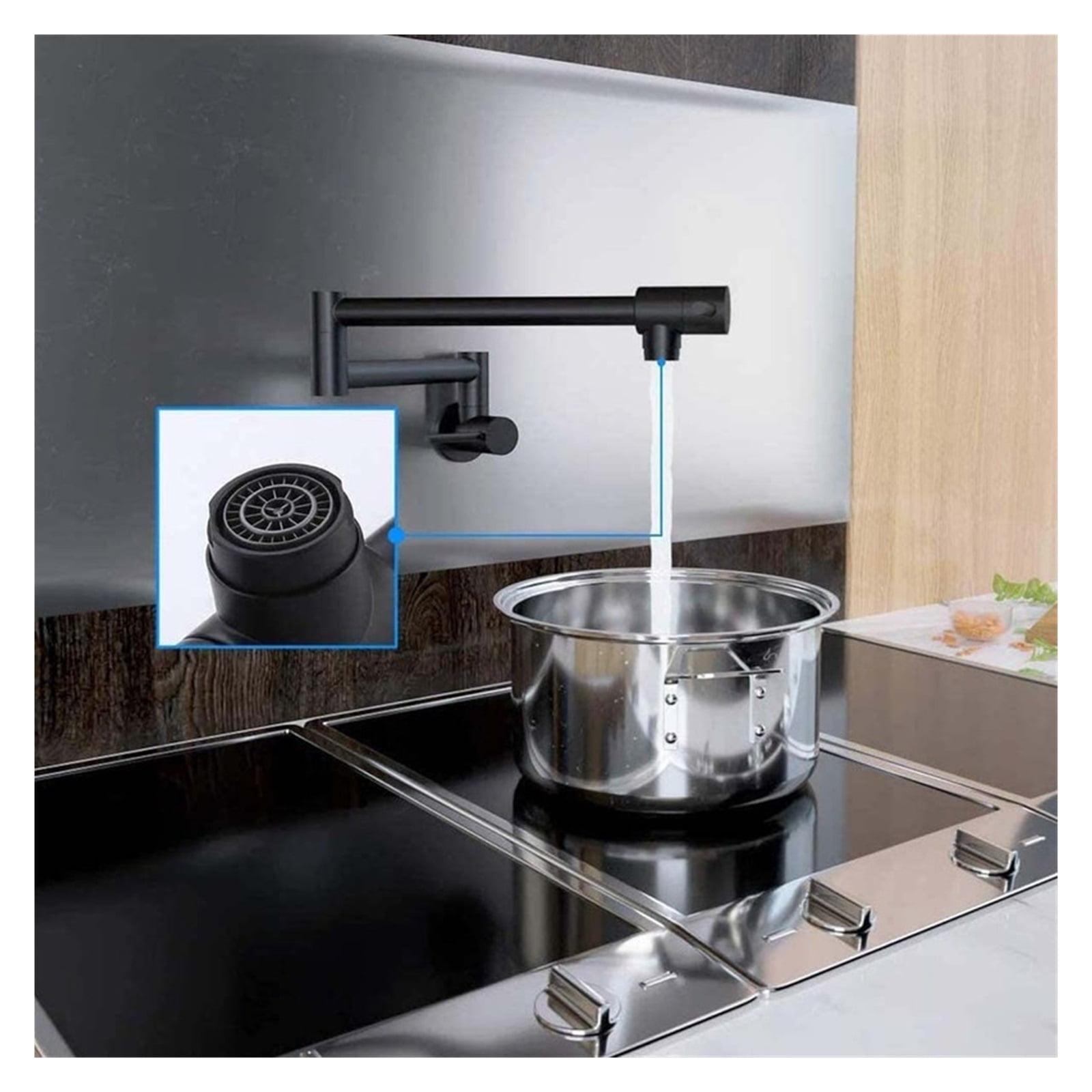 Brushed Folding Wall-mounted Faucet Retractable Wall-mounted Universal ...