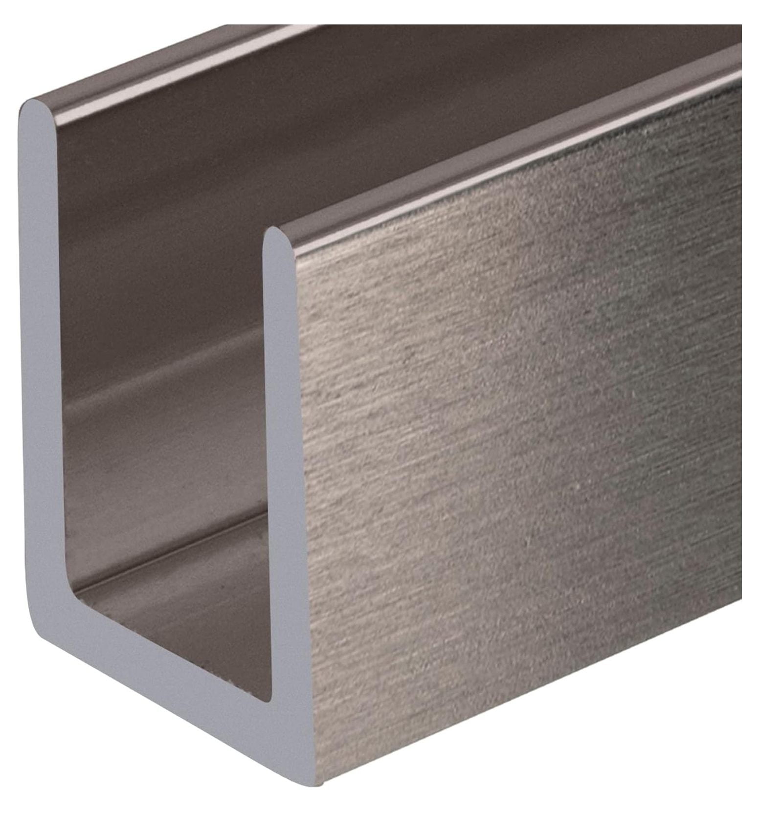 Brushed Frameless Shower Door Aluminum Deep U-Channel for 3/8" Thick ...