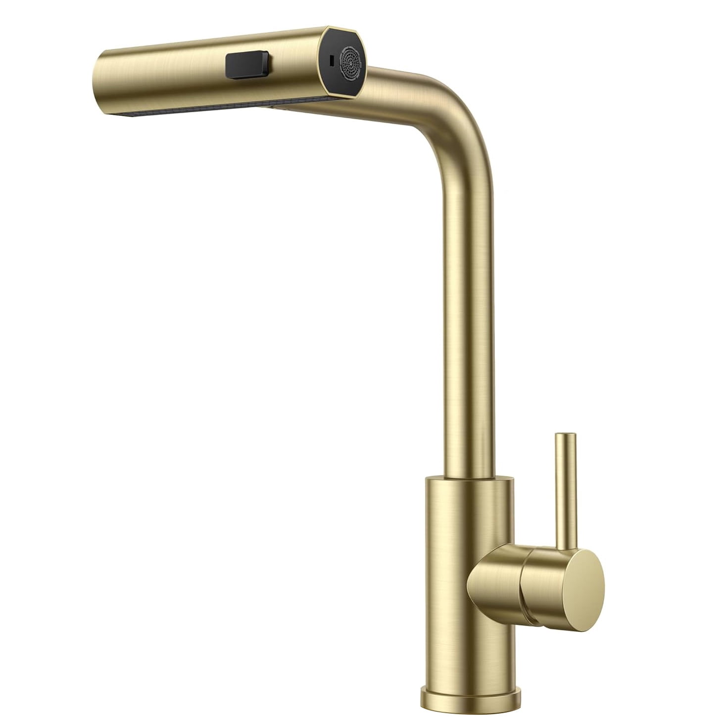 Brushed Gold 304 Stainless Steel Pull-Down Kitchen Faucet - 1/2 Inch ...