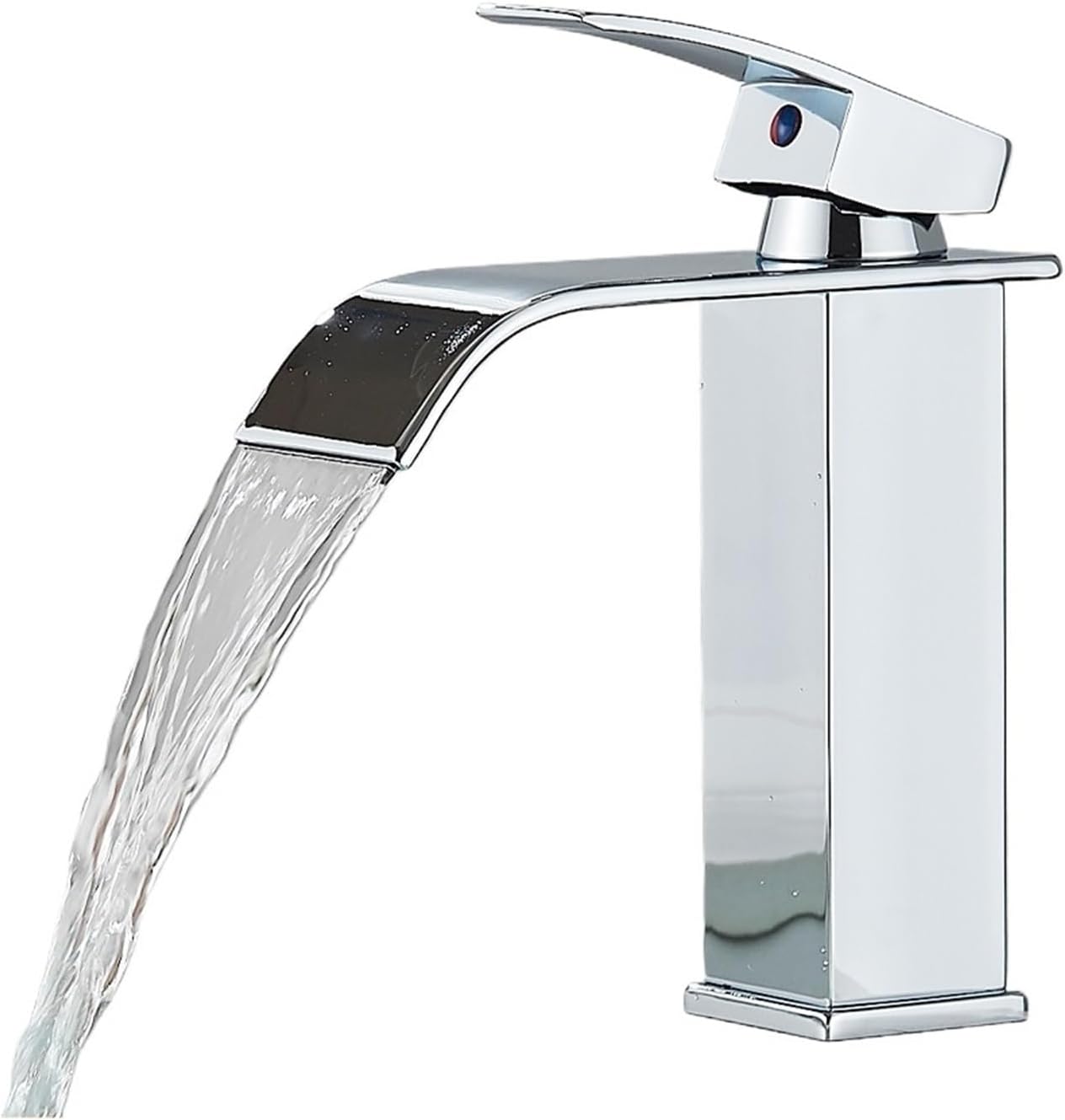 Brushed Gold Basin Sink Faucet Waterfall Vanity Cold Mixer Tap Deck ...