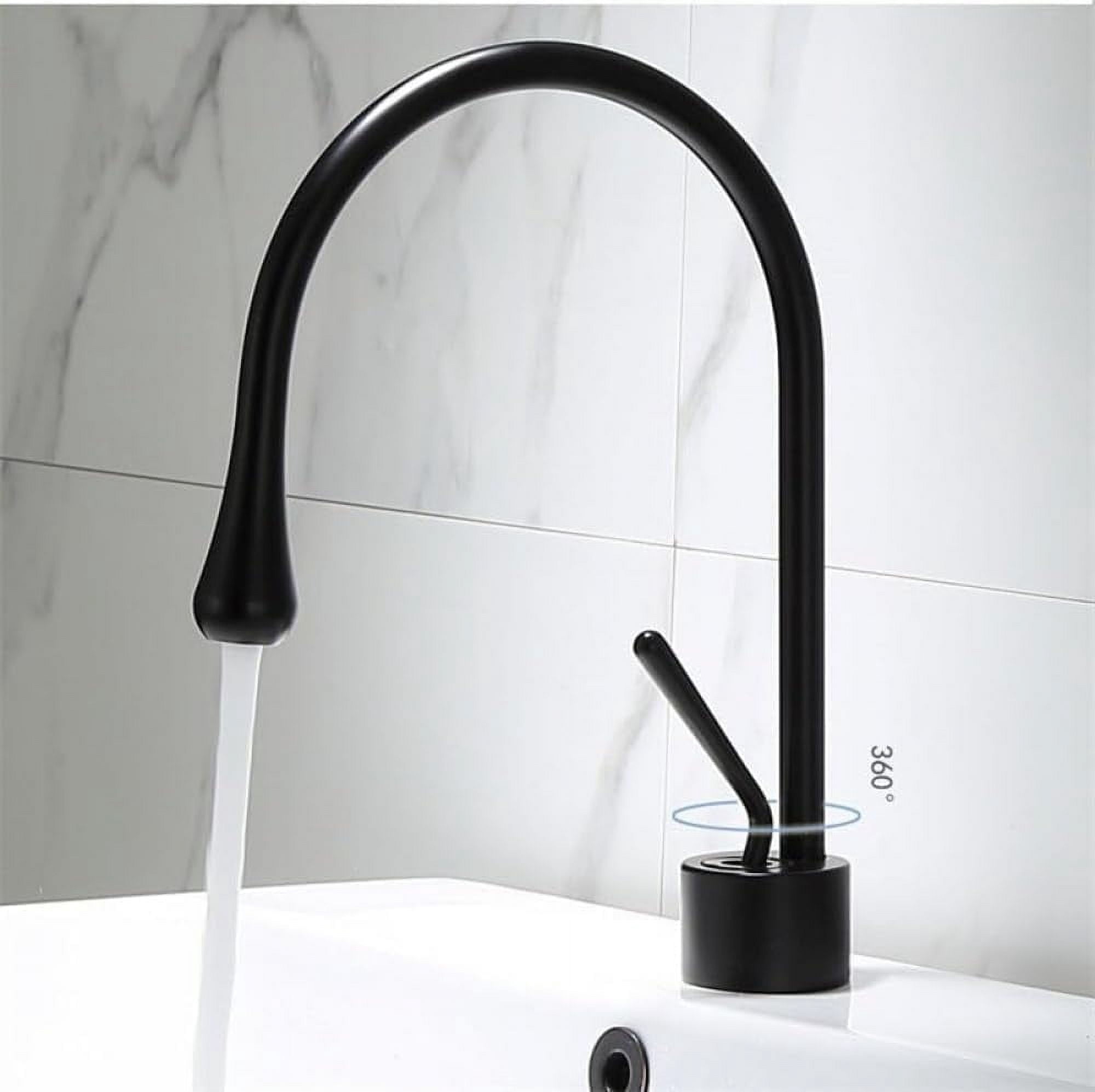 Brushed Gold Bathroom Faucet Hot and Cold Basin Faucet Mixer Tap ...