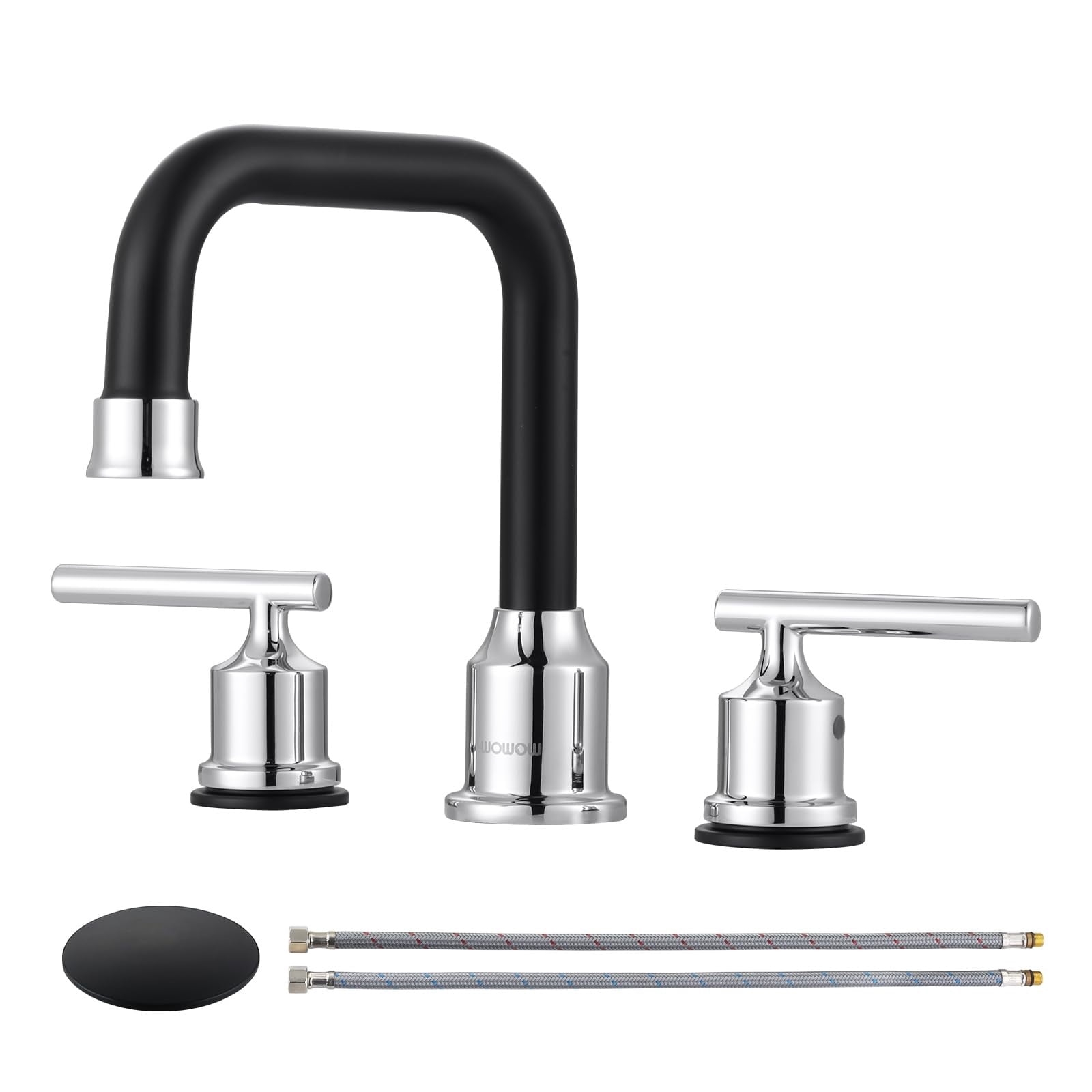 Brushed Gold Bathroom Faucet Widespread Bathroom Sink Faucet 2 Handle ...