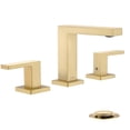 Brushed Gold Bathroom Faucets， Bathroom Faucets for Sink 3 Hole， Two ...