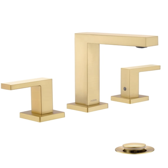 Brushed Gold Bathroom Faucets， Bathroom Faucets for Sink 3 Hole， Two ...