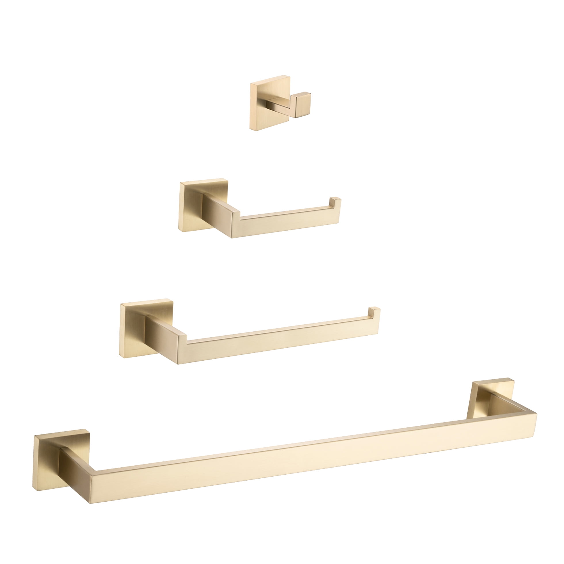 Brushed Gold Bathroom Hardware - 4 Pieces, 304, , Modern Design For All ...