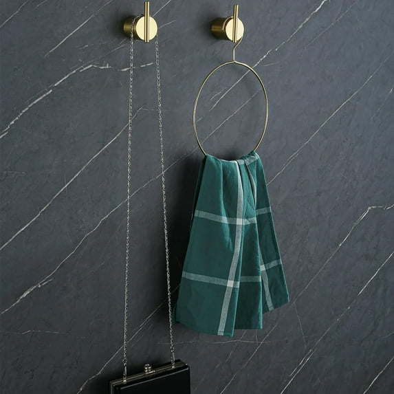 Brushed Gold Bathroom Hardware Set SUS304 Stainless Steel Brushed Gold ...