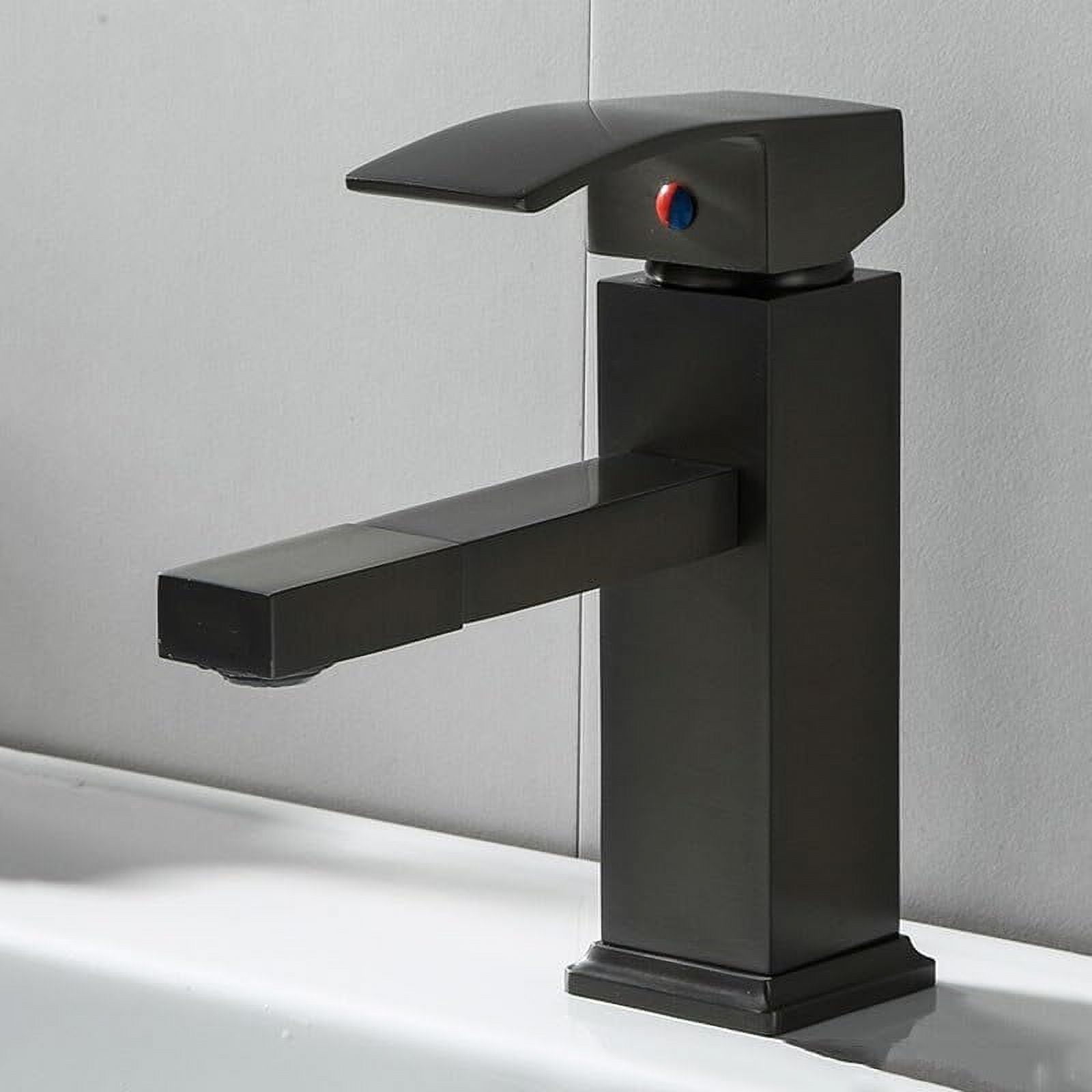 Brushed Gold/Black Bathroom Basin Faucet Brass 360 Rotation Toilet Sink ...