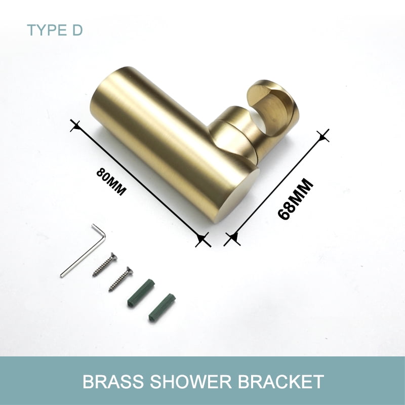 Brushed Gold Brass Hand Shower Head 150cm Stainless Steel Shower Hose ...
