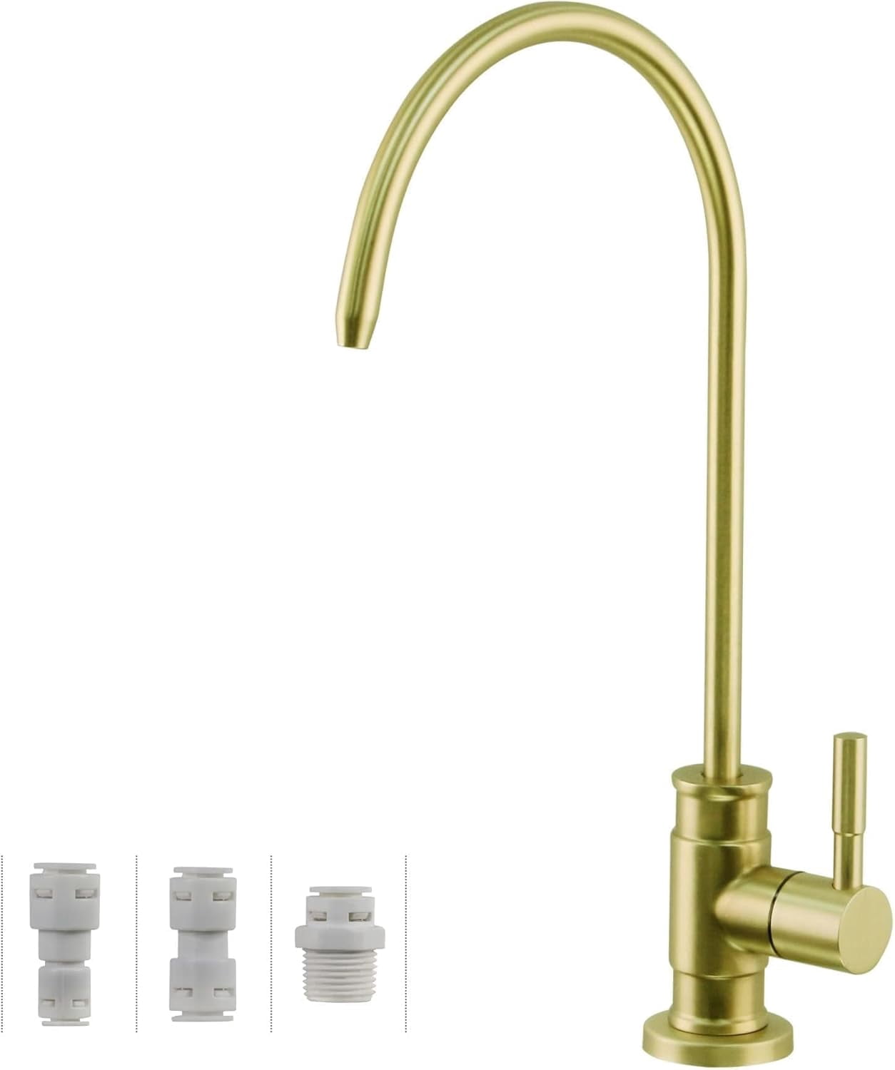 Brushed Gold Drinking Water Faucet for Non Air Gap RO Water Filtration ...