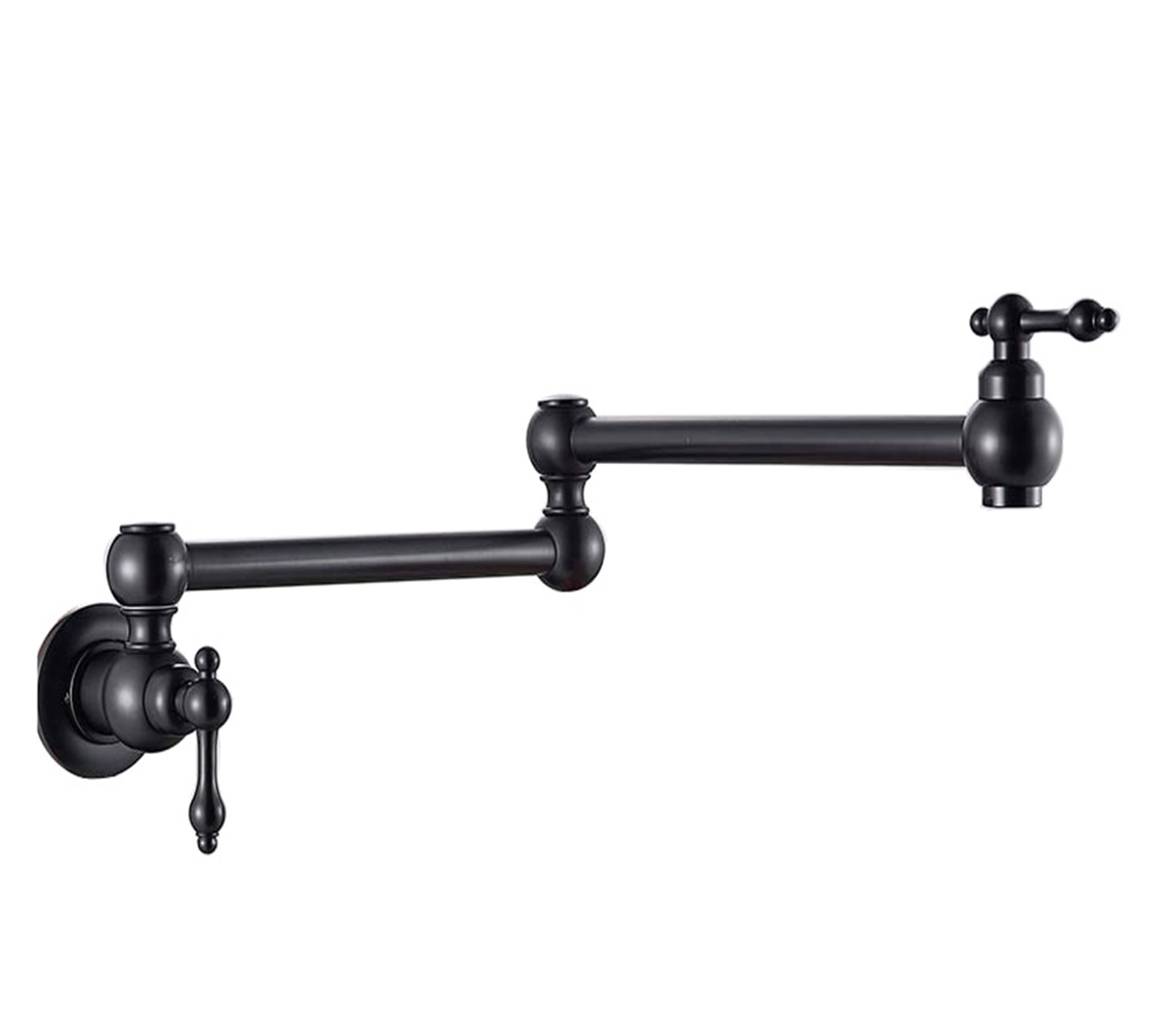 Brushed Gold Foldable Kitchen Faucet Wall Mounted Single Cold Water ...