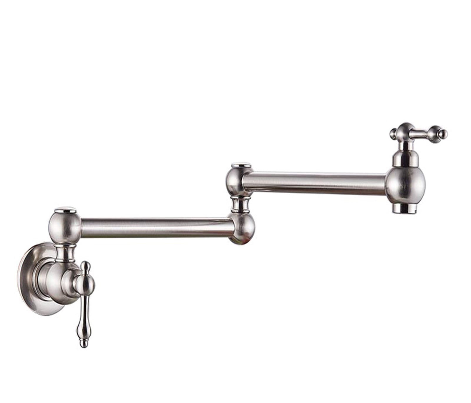 Brushed Gold Foldable Kitchen Faucet Wall Mounted Single Cold Water ...