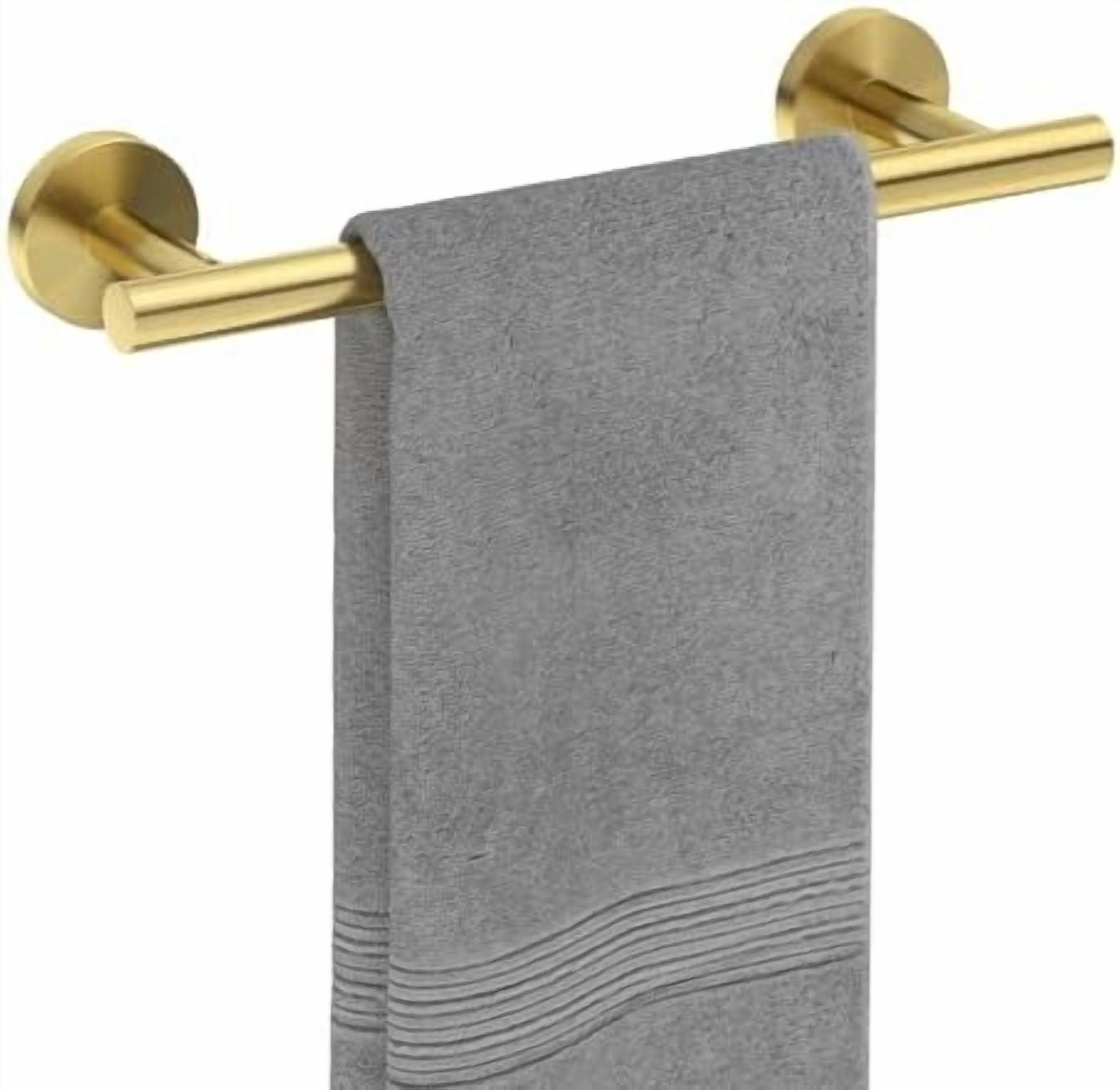 Brushed Gold Hand Towel Bar, 9-Inch Towel Racks for Bathroom Wall ...