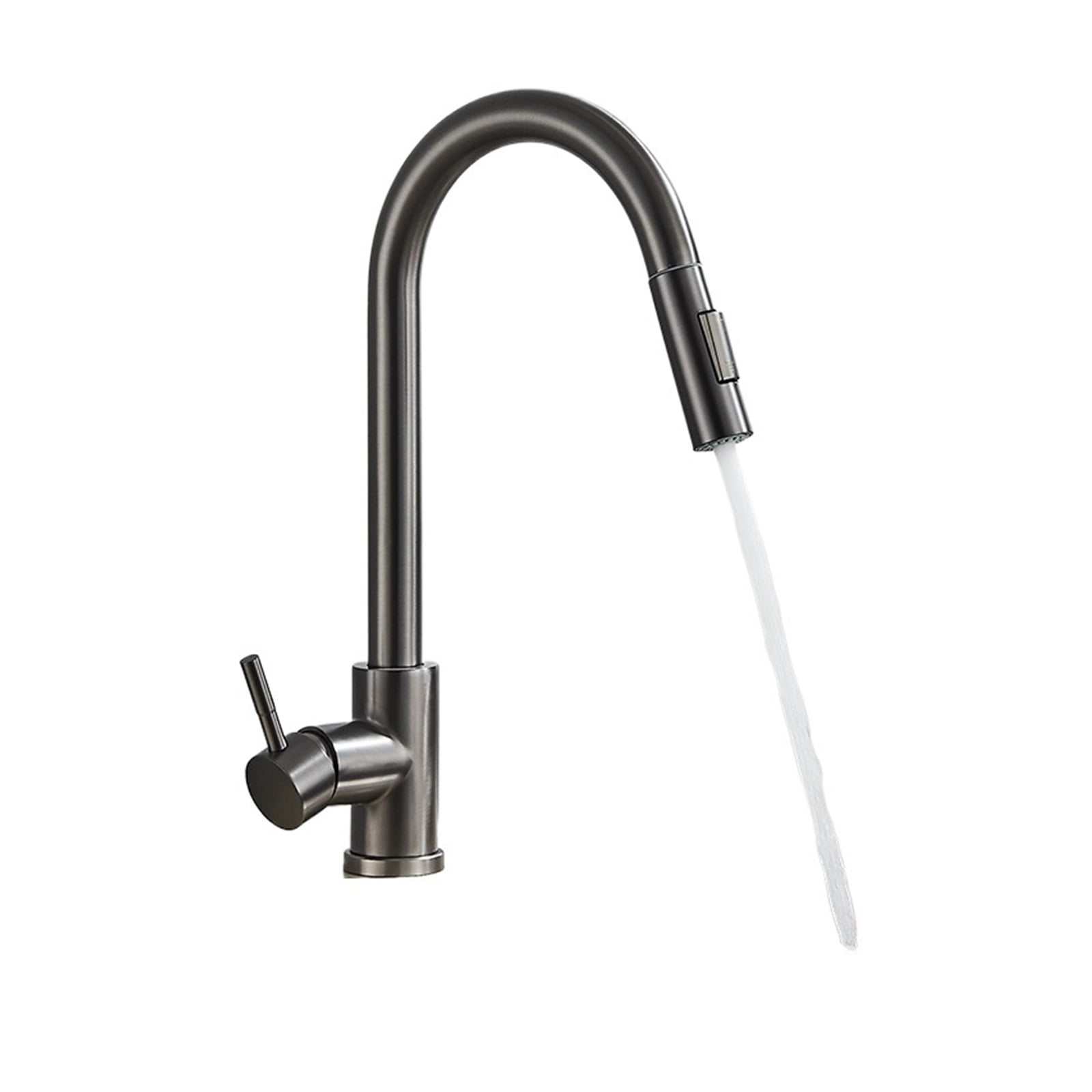 Brushed Gold Kitchen Faucet, Pull Out Kitchen Sink Faucet, Single ...
