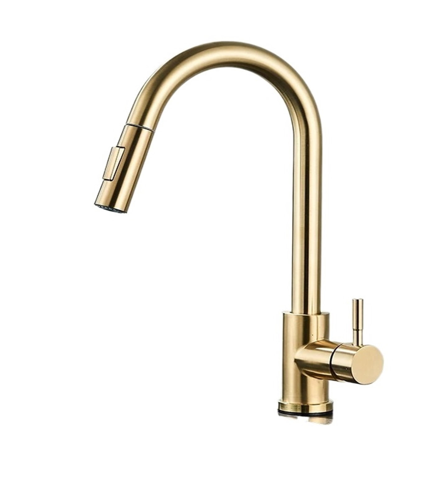 Brushed Gold Kitchen Faucet Pull Out Kitchen Sink Water Tap, Single ...