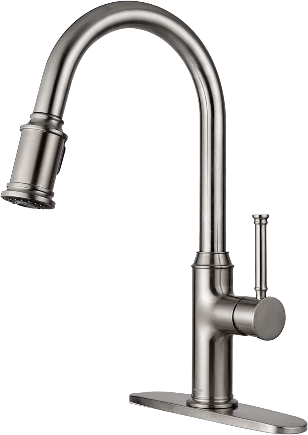 Brushed Gold Kitchen Faucet with Pull Down Sprayer, Lava Odoro Single ...