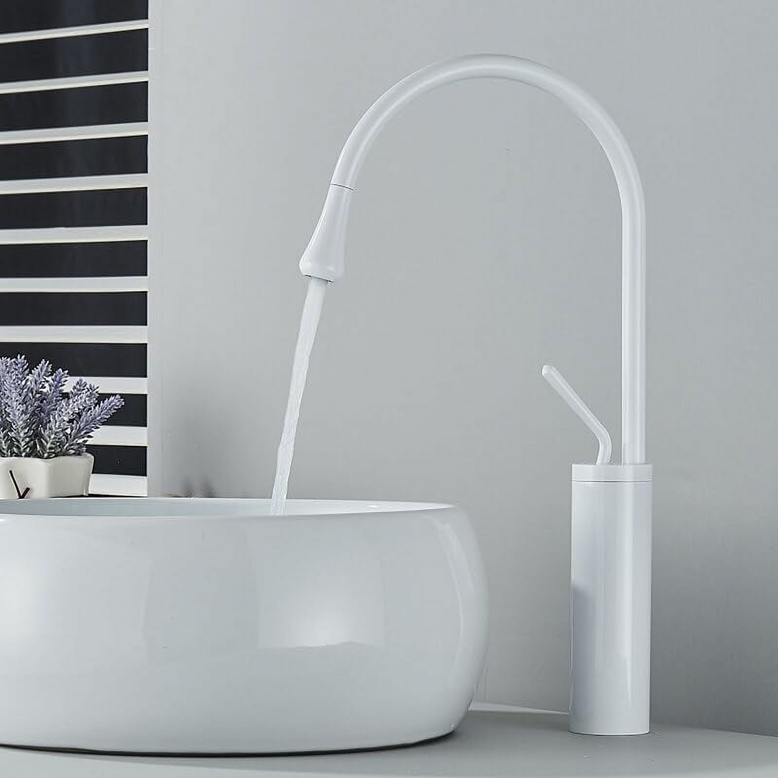 Brushed Gold Modern Basin Faucet Black Silver Faucet Deck Mounted 360 ...