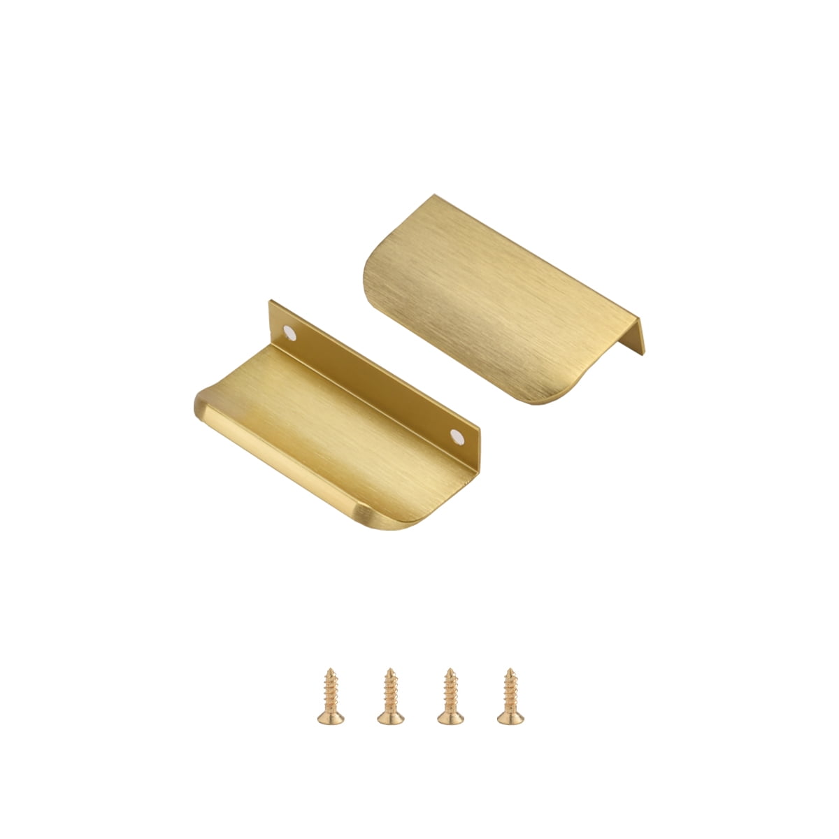 Brushed Gold Pack of 5 and 10 Edge Finger Pulls for Cabinets Kitchen ...