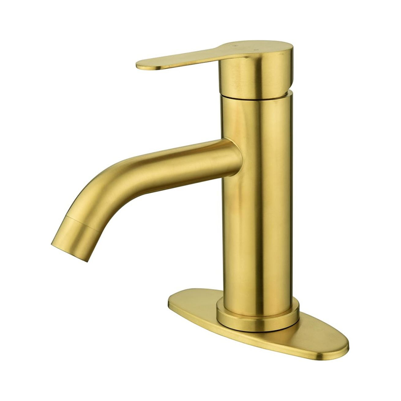 Brushed Gold Single Handle Bathroom Sink Faucet with Drain, Hand ...