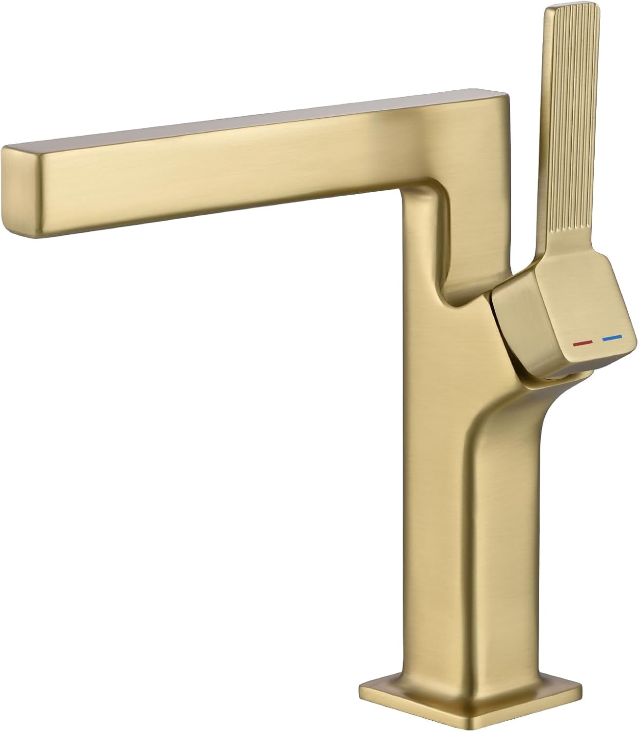 Brushed Gold Single Hole Bathroom Sink ，Basin Mixer，Waterfall Single ...