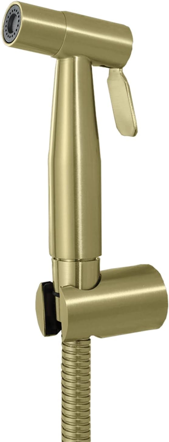 Brushed Gold Toilet Bidet Sprayer, Wall Mounted Handheld Bidet Faucet ...