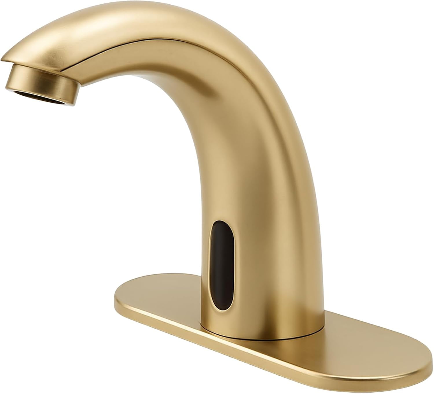 Brushed Gold Touchless Bathroom Sink Faucet - Battery Operated ...