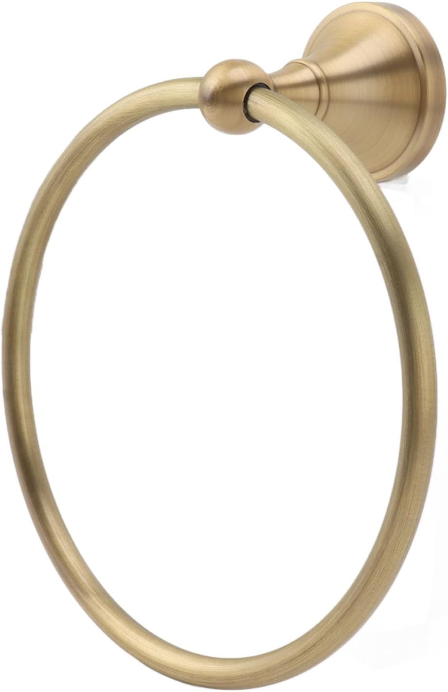 Brushed Gold Towel Ring, Bath Towel Ring Copper Round Wall Mounted Hand ...
