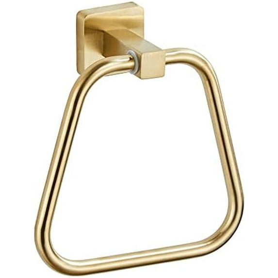 Brushed Gold Towel Ring for Bathroom, Kitchen Bath Towel Holder Hangers ...