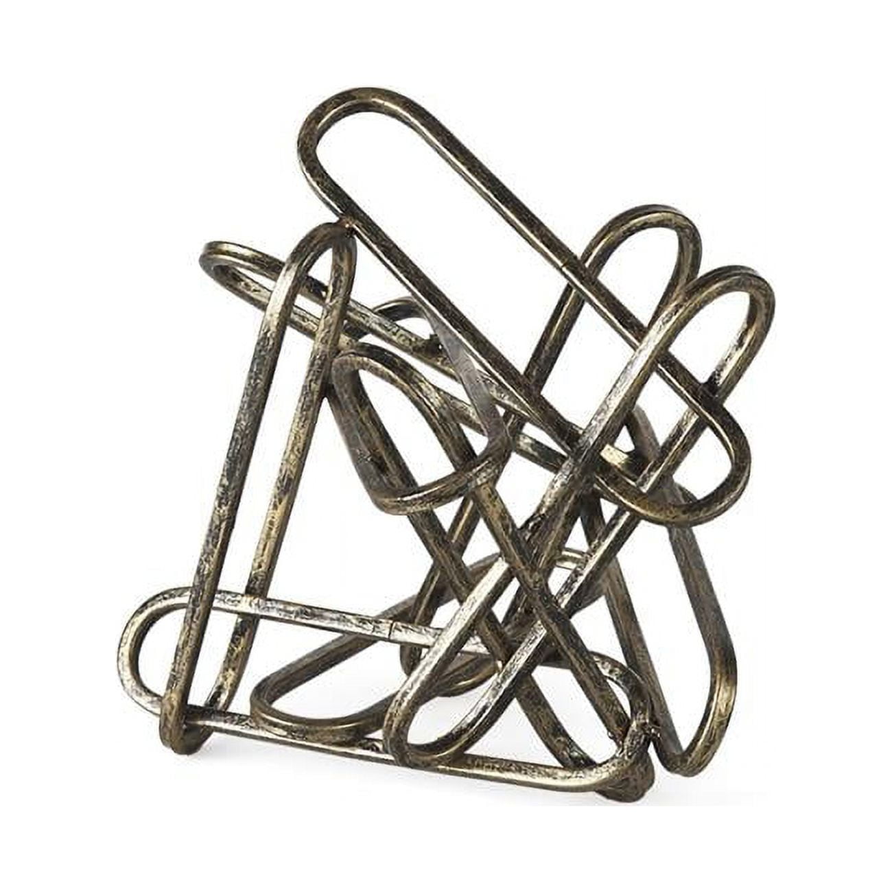 Brushed Gold and Black Abstract Paperclip Sculpture - Walmart.com