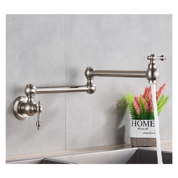 Brushed Golden Kitchen Faucet Single Cold Water Single Lever Foldable ...