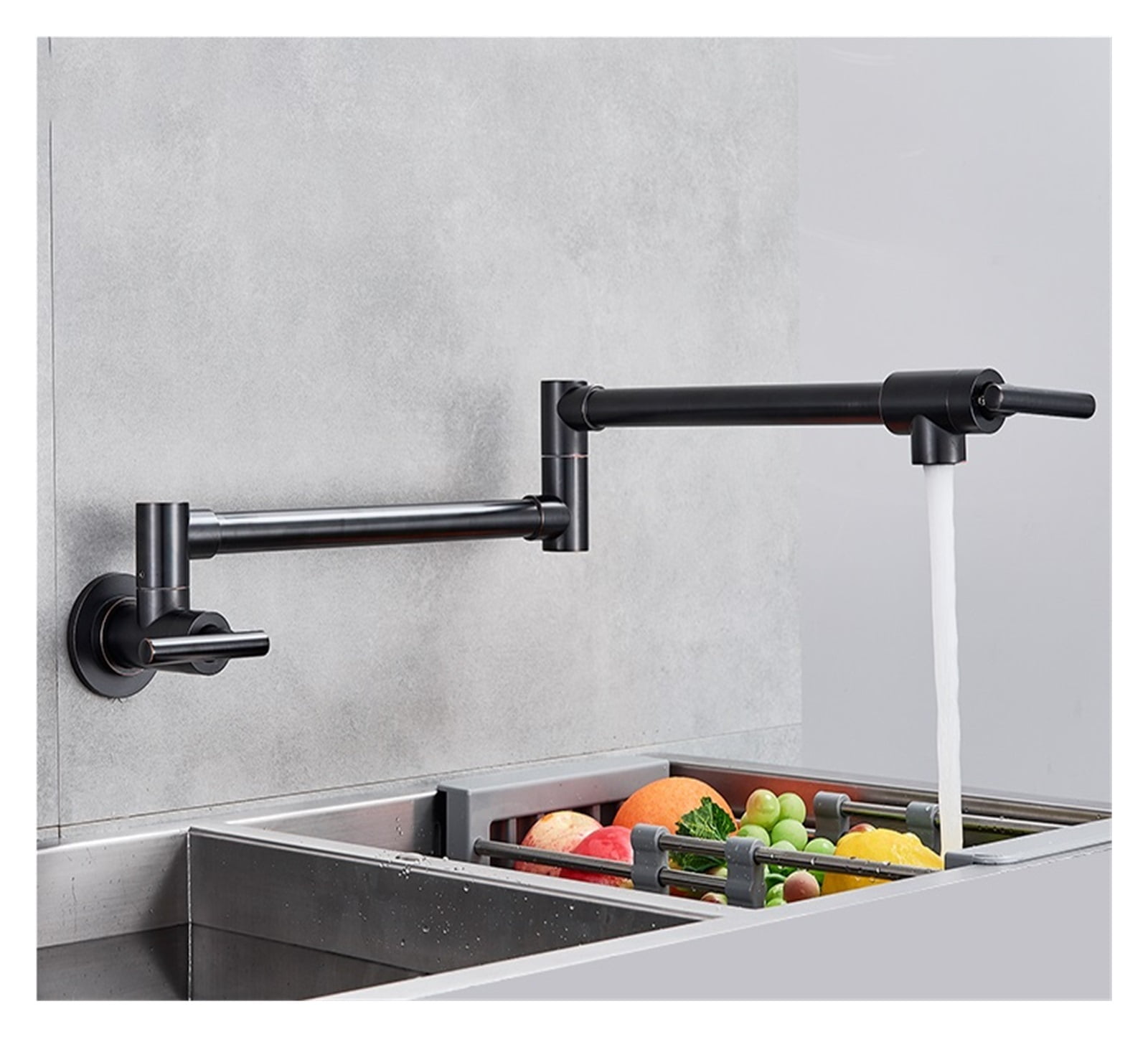 Brushed Golden Kitchen Faucet Single Cold Water Single Lever Foldable ...