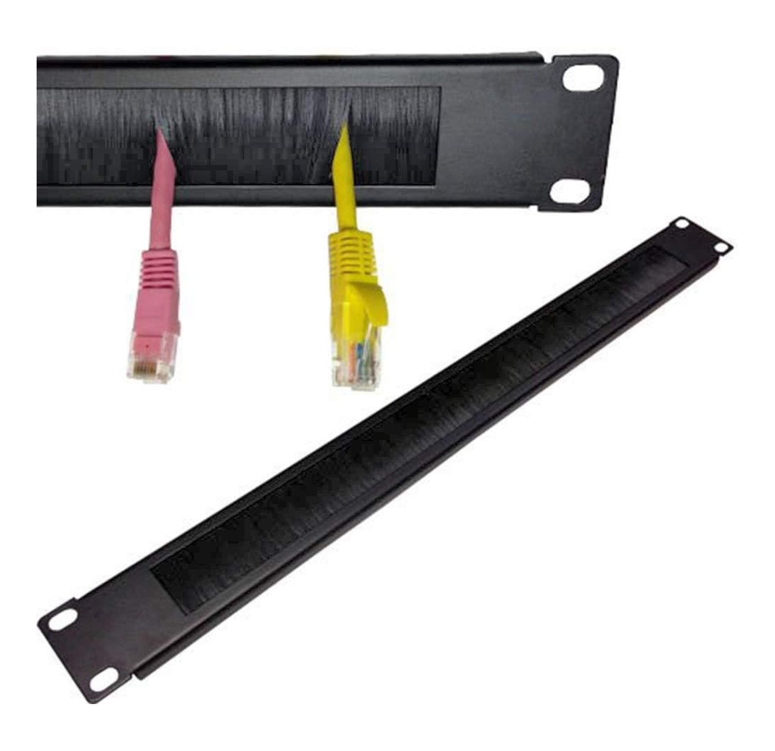 Brushed Grommet 1U Cable Manager Server Rack Wire Management System ...