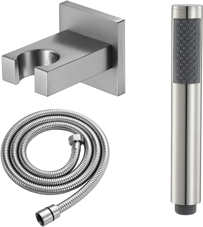 Brushed Handheld Shower, Wall Mount Bathroom Handheld Showerheads High ...