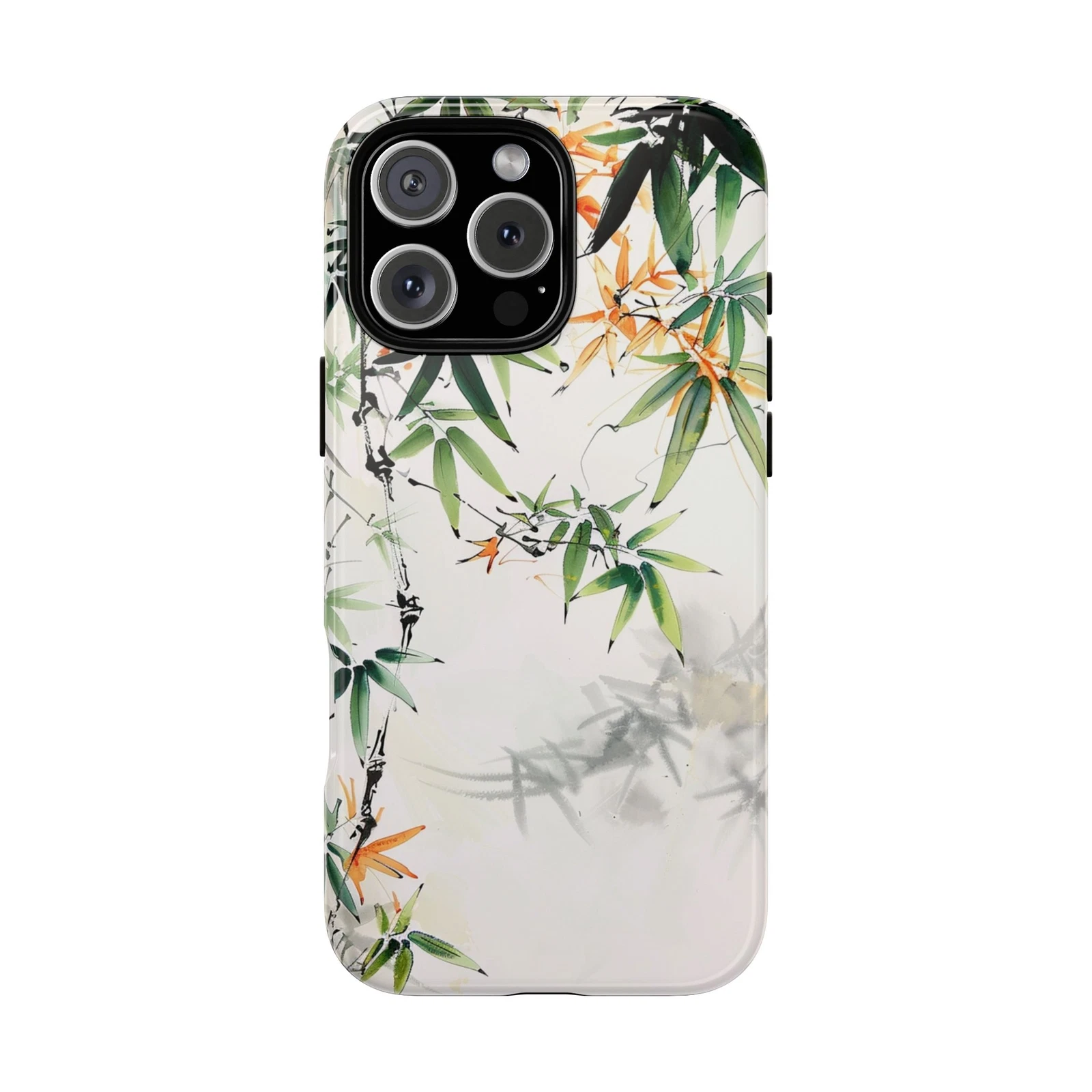 Brushed Ink Bamboo Leaves Artistic Artwork Phone Case for iPhone 11 to ...
