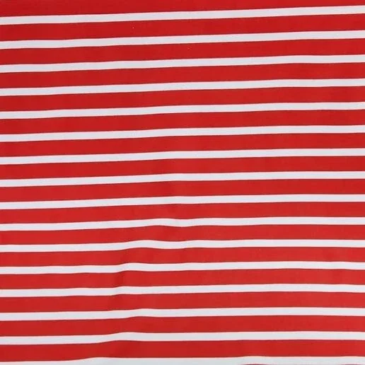 Red White Striped Fabric