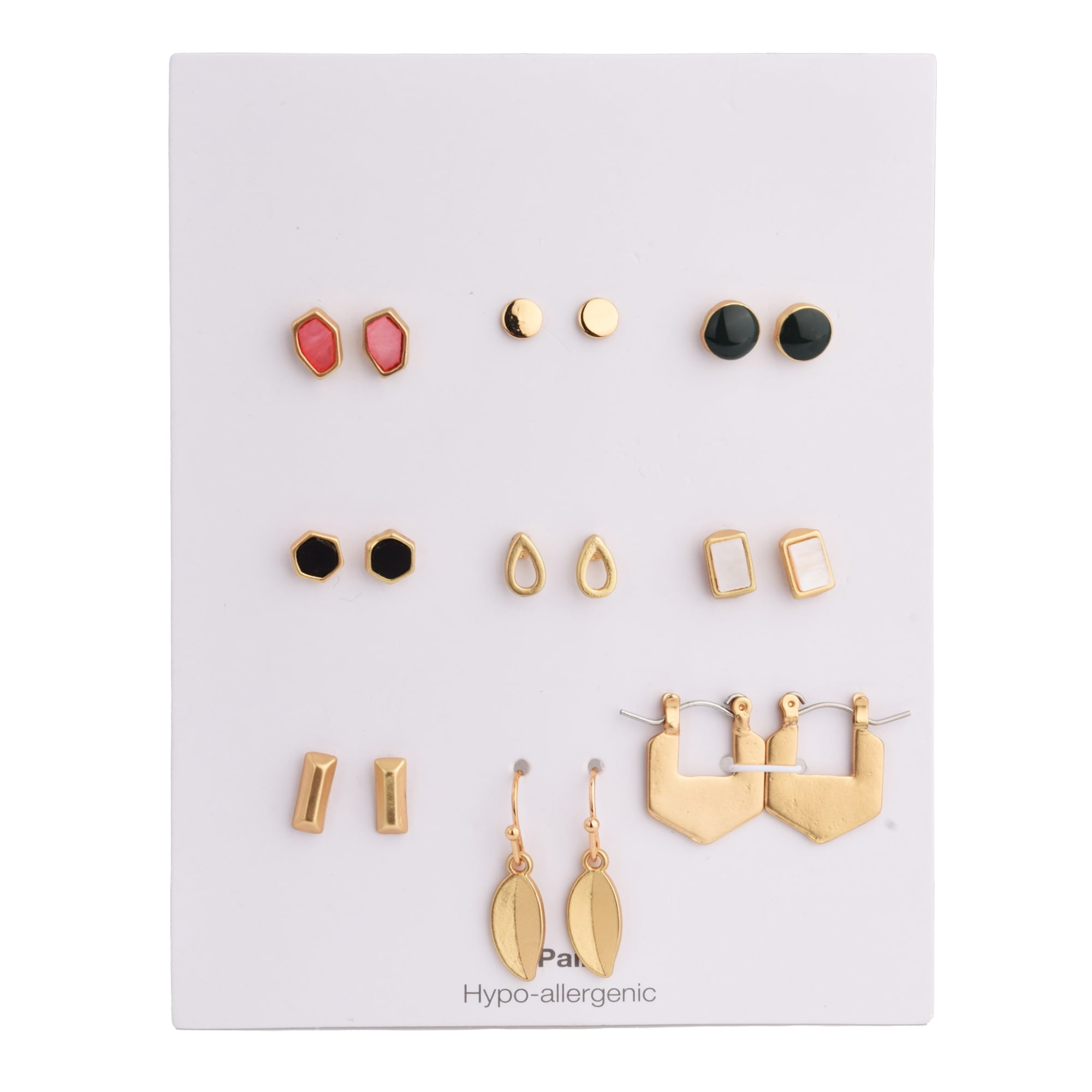 Brushed Metal Multi Ear Set, 9-Pairs - Walmart.com