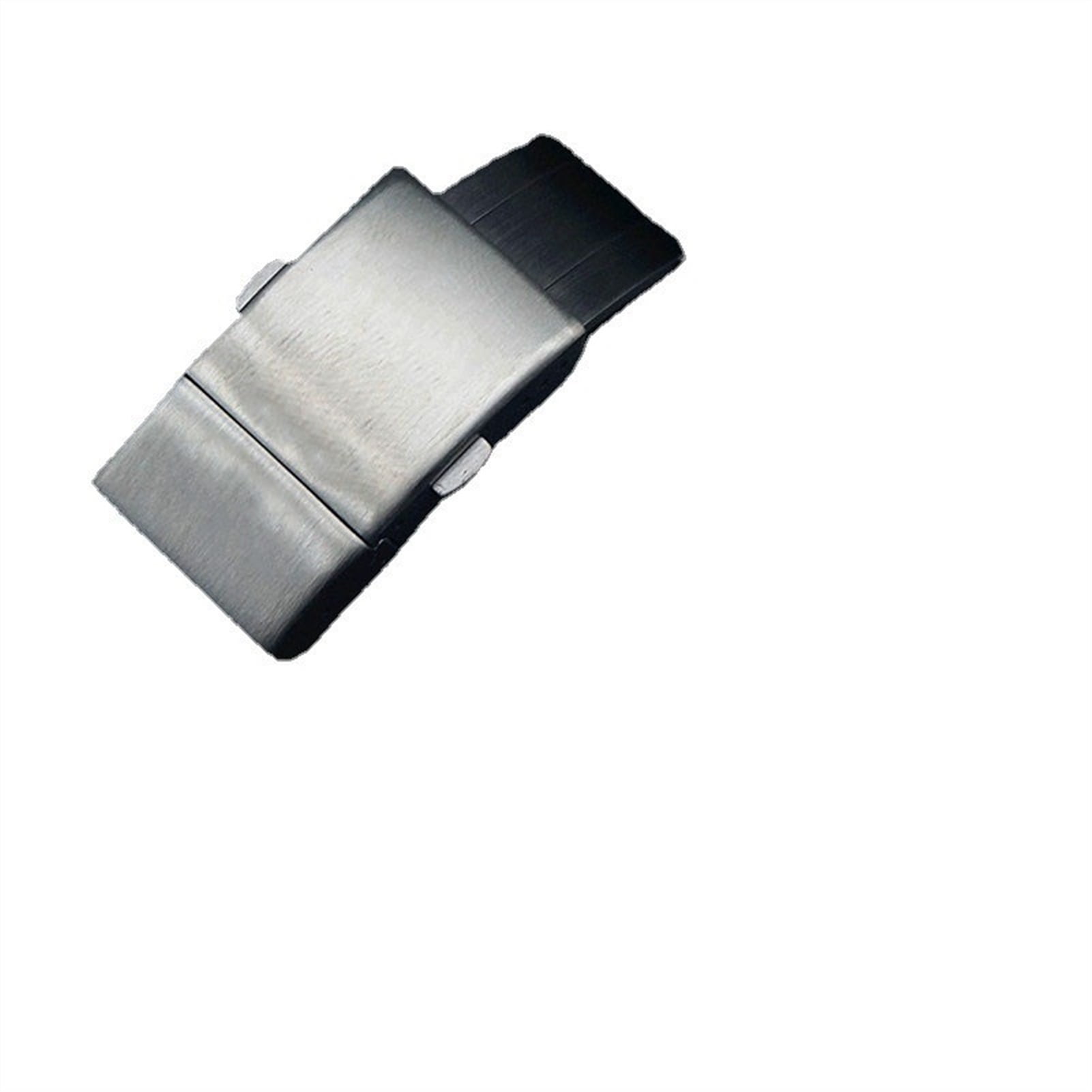 Brushed Metal Strap Buckle L3 Diving Solid Steel Buckle 19mm Stainless ...