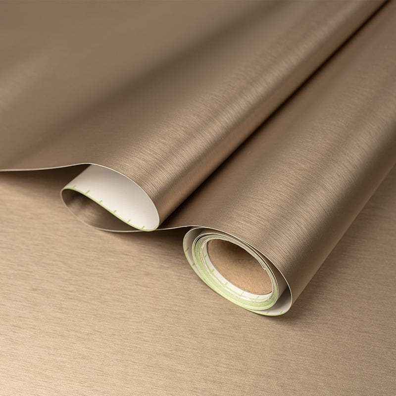 Brushed Metal Texture PET Peel and Stick Wallpaper Self Adhesive ...